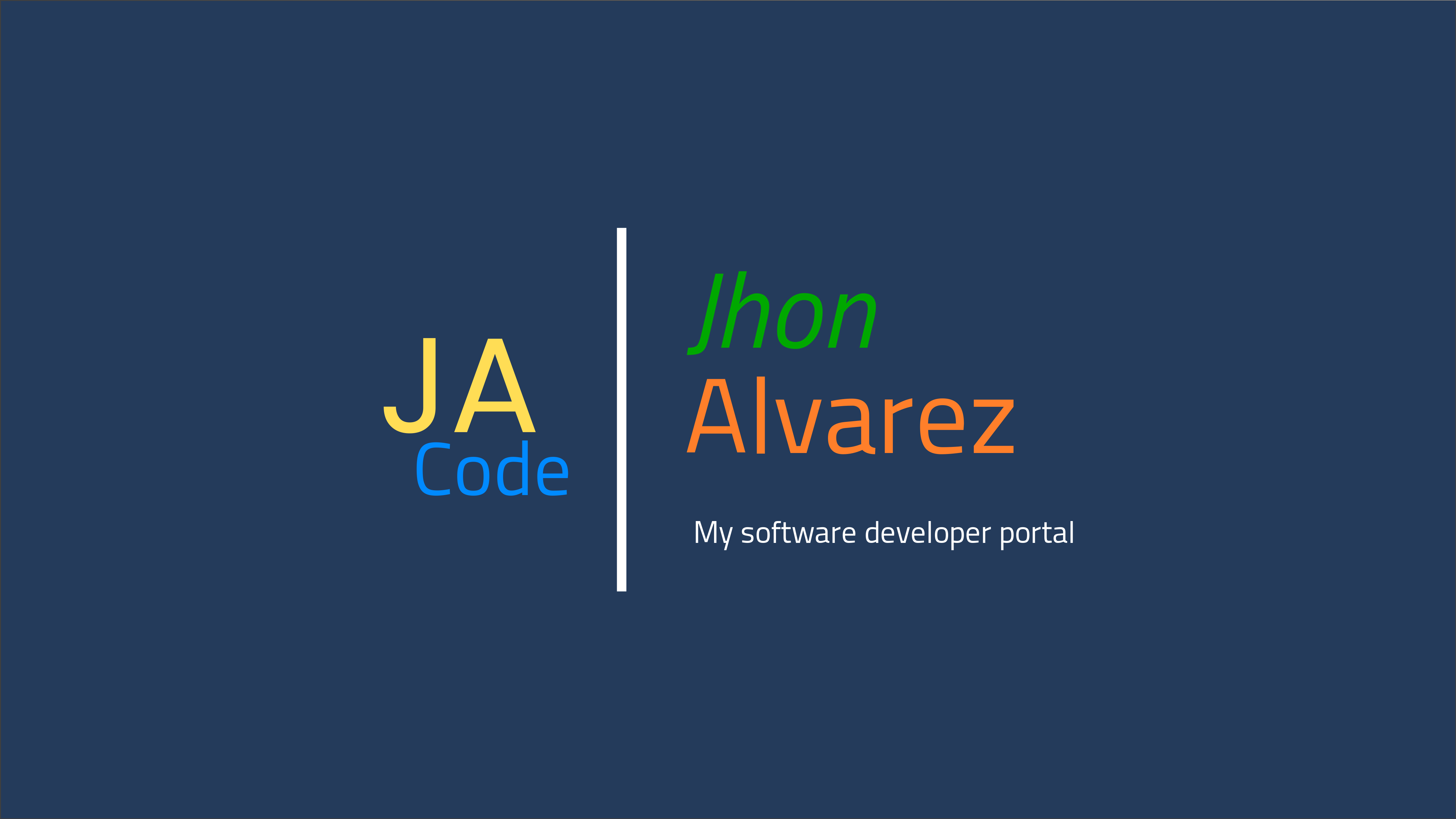 Hi, I'm Jhon Alvarez